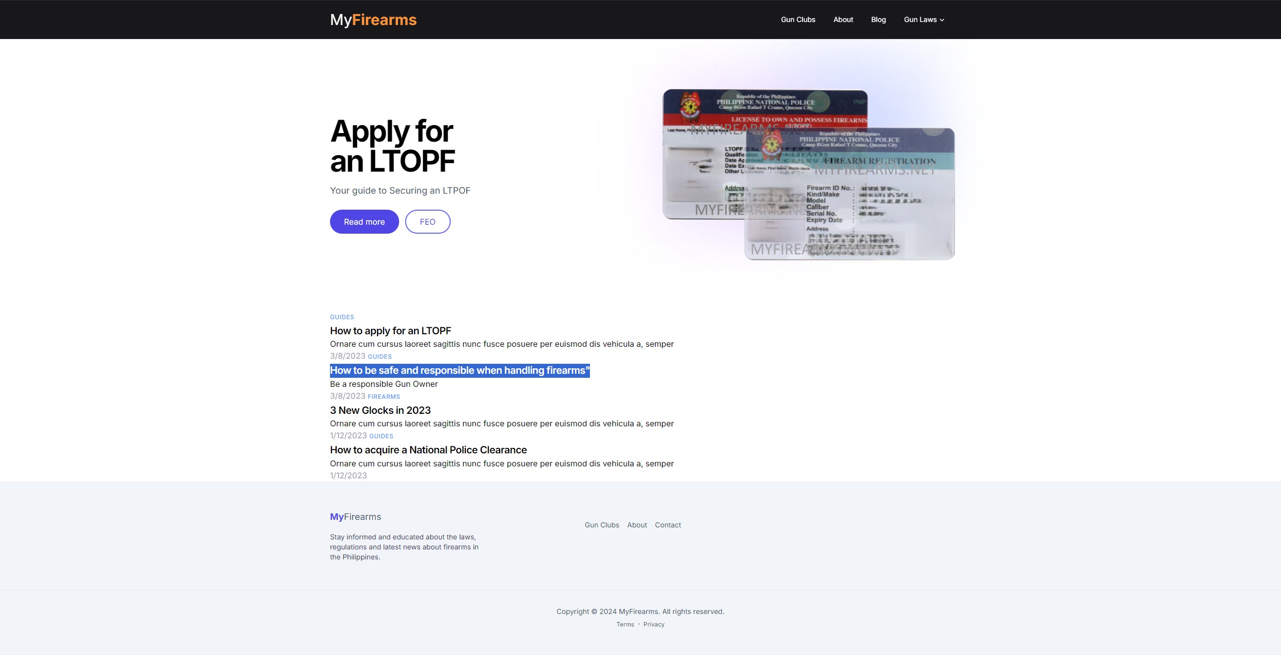 Authorized Gun Clubs | MyFirearms